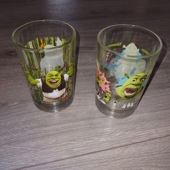Disney | Dining | Highly Collectible Mcds X Shrek Glasses | Poshmark